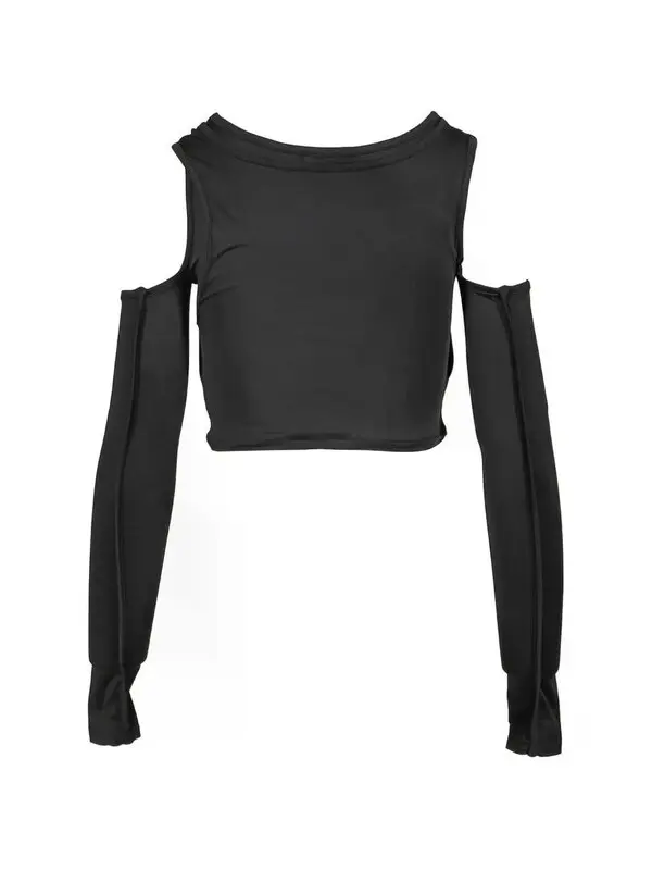 VIVAMUS Layered Cold-shoulder Top