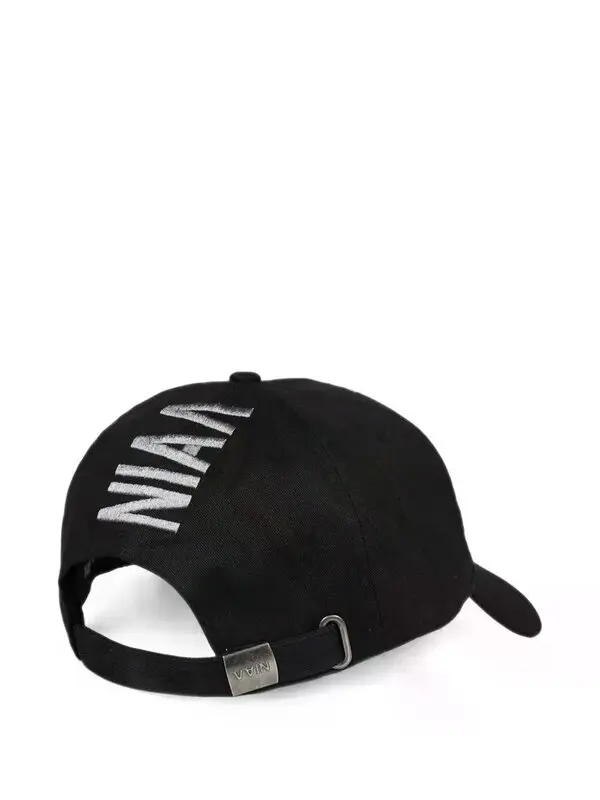 VAIN Embroidered Waxed-cotton Baseball Cap