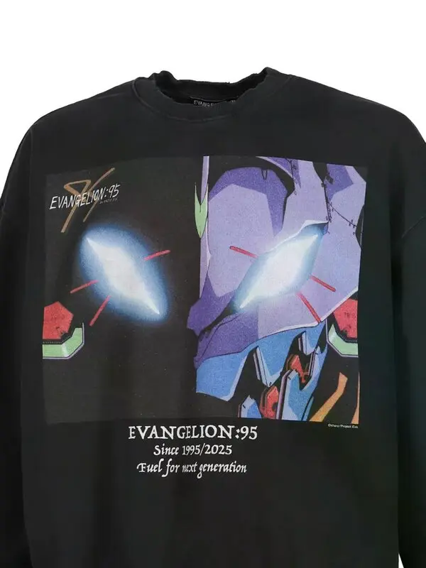 EVANGELI0N 95 Graphic-print Cotton Sweatshirt