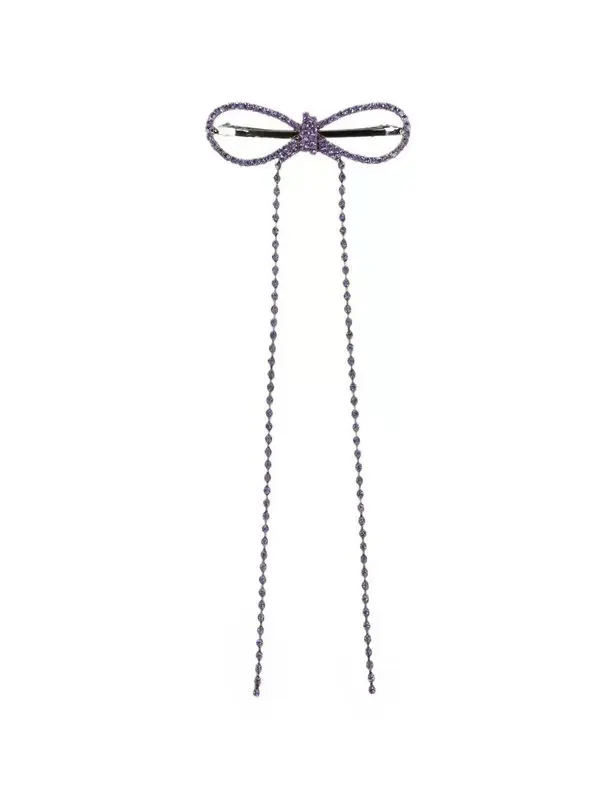 YELLOWSWALLOW Crystal-embellished Bow Hair Clip