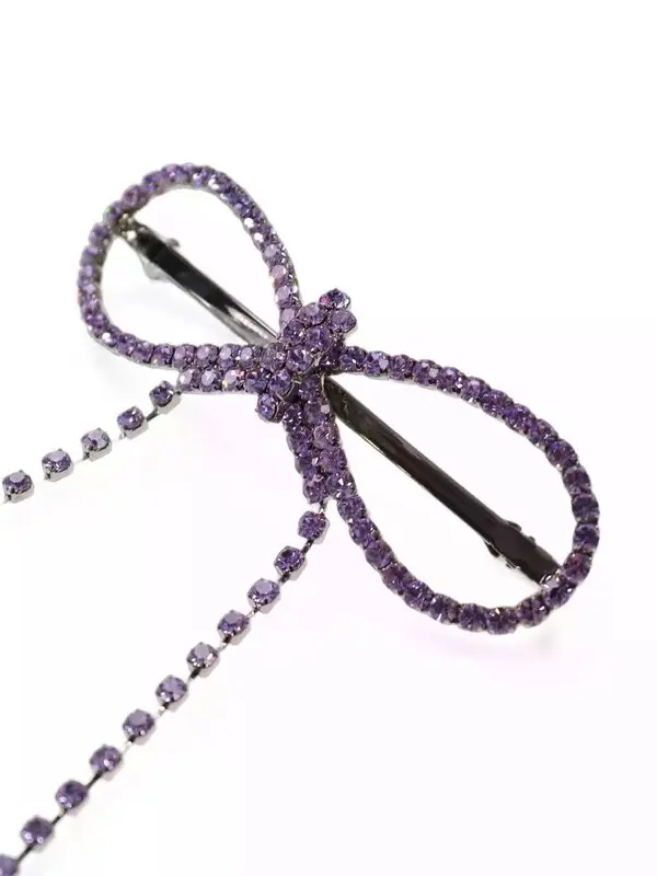 YELLOWSWALLOW Crystal-embellished Bow Hair Clip