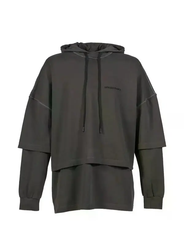 ARNODEFRANCE Layered-design Logo-print Hoodie