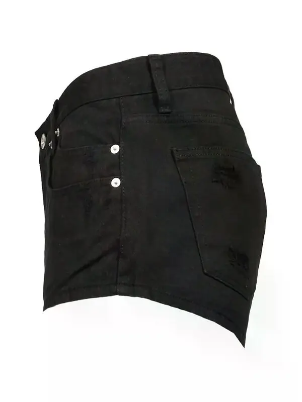 BOHEMSEO Distressed Double-pocket Mini Shorts