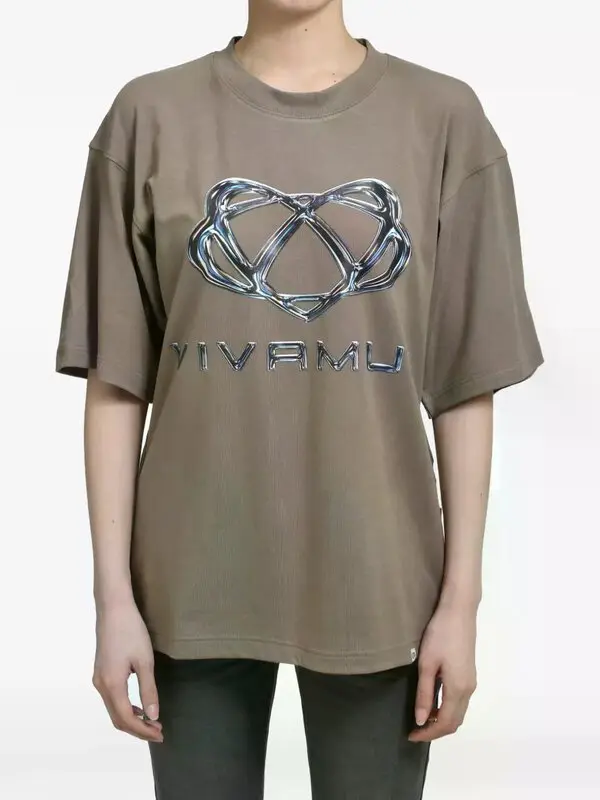 VIVAMUS Logo-print Crew-neck T-shirt