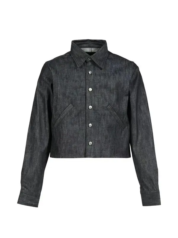 RIVET & HIDE Cropped Denim Shirt Jacket