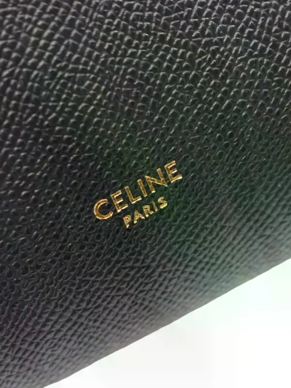 Celine 2000-2026 Nano Grained Calfskin Belt Bag Satchel - Black