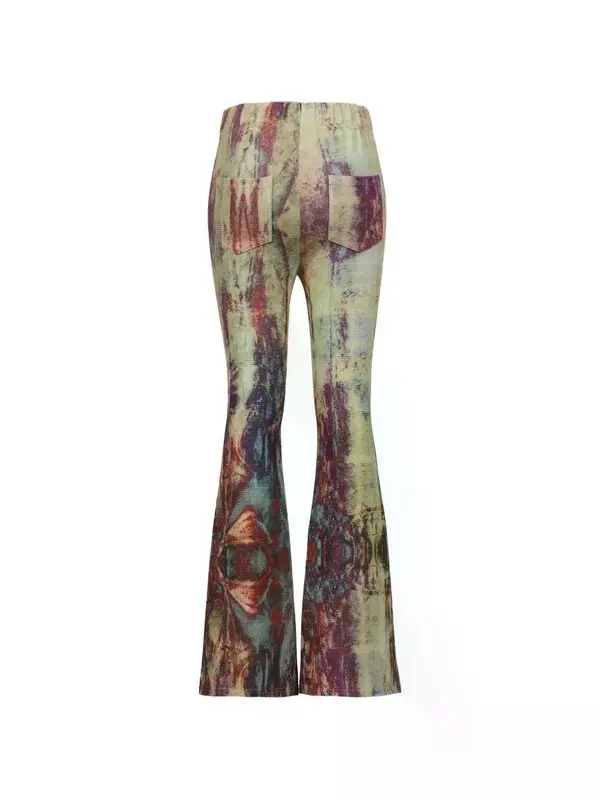 VIVAMUS Earth Tie-dye Flared Trousers
