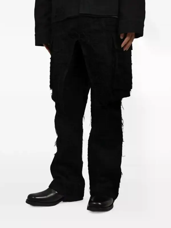 TROUBLED WATERS Double-layer Distressed Cargo Pants