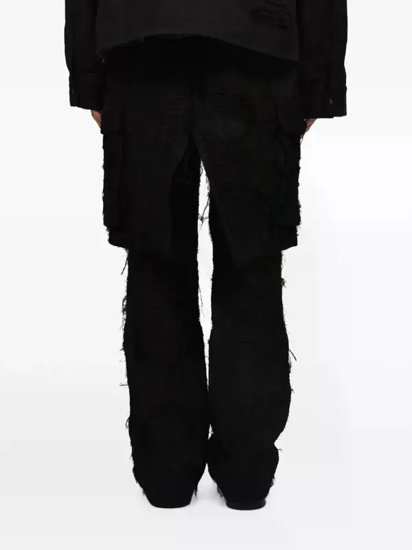 TROUBLED WATERS Double-layer Distressed Cargo Pants
