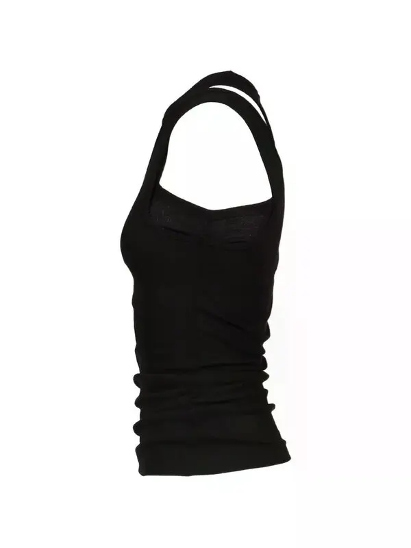BOHEMSEO Layered Ruched-detail Tank Top