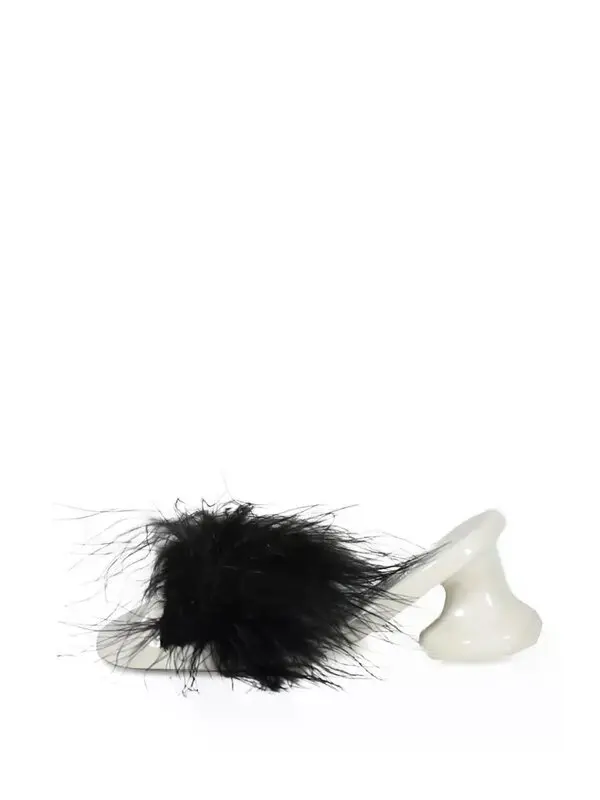 YESCERAMIC X Nubian Fur-trimmed Shoe Incense Holder