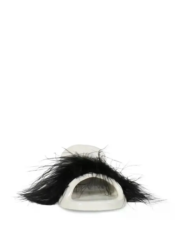 YESCERAMIC X Nubian Fur-trimmed Shoe Incense Holder