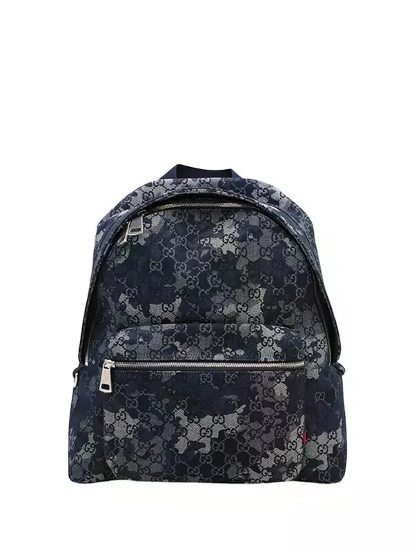 Gucci 2000-2015 Gg Denim Camouflage Backpack