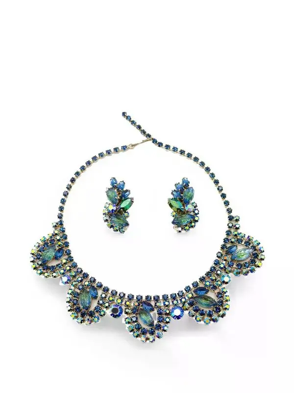 JENNIFER GIBSON JEWELLERY 1950s Leaf-motif Jewellery Set - Silver