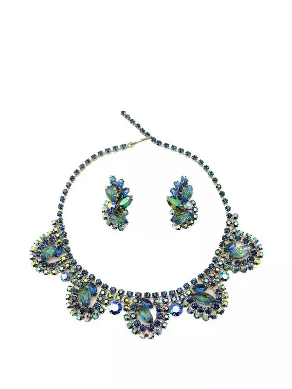 JENNIFER GIBSON JEWELLERY Leaf-motif Jewellery Set - Silver
