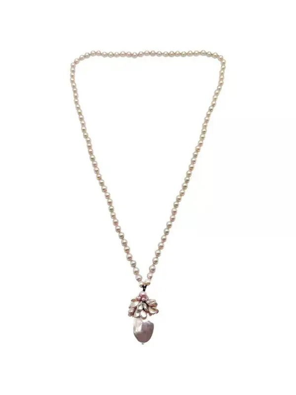 JENNIFER GIBSON JEWELLERY 1940s Louis Rousselet Pendant Necklace - Neutrals