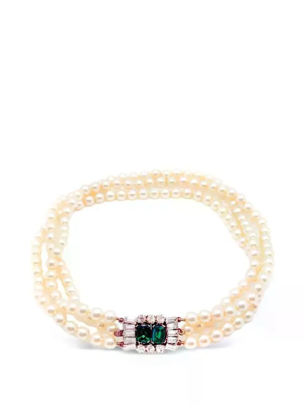 JENNIFER GIBSON JEWELLERY 1960s Faux-pearl Choker - Neutrals