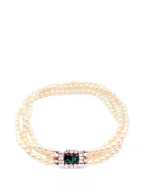 JENNIFER GIBSON JEWELLERY 1960s Faux-pearl Choker - Neutrals