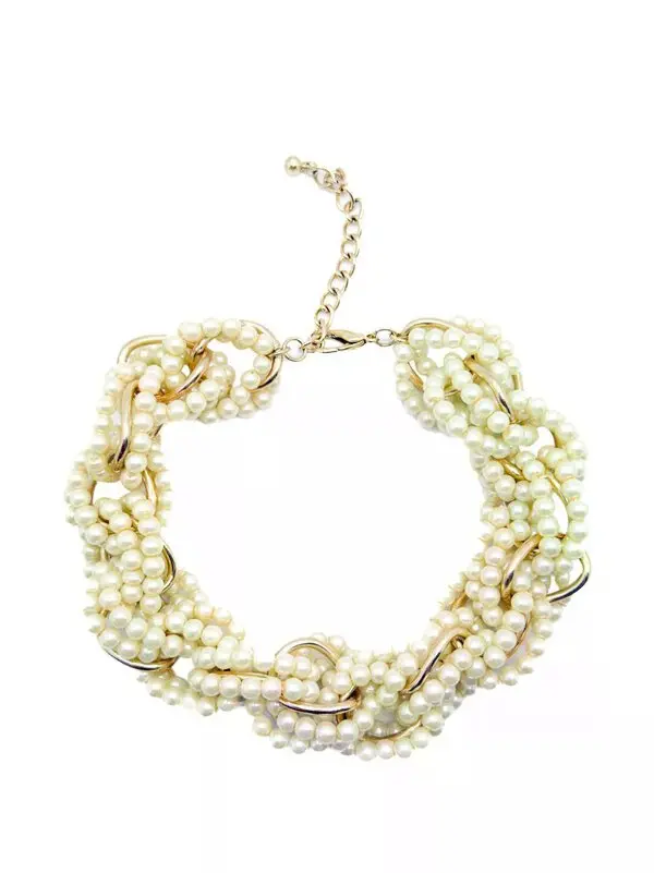 JENNIFER GIBSON JEWELLERY Faux-pearl Twisted Necklace - Gold