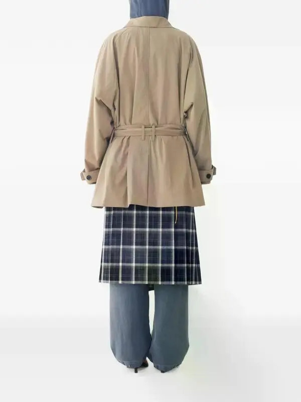 STUDIO TOMBOY Belted Button-front Single-breasted Coat