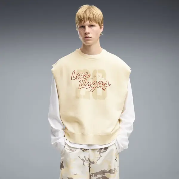 PUMA Las Vegas Boxy Crew Sweatshirt - Yellow