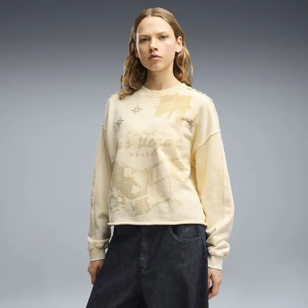 PUMA Las Vegas Relaxed Crew Sweatshirt - Yellow