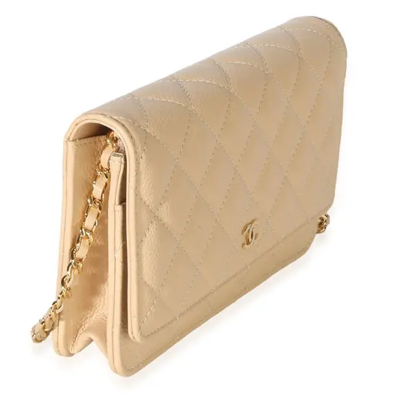 Chanel Quilted Caviar Classic Wallet On Chain