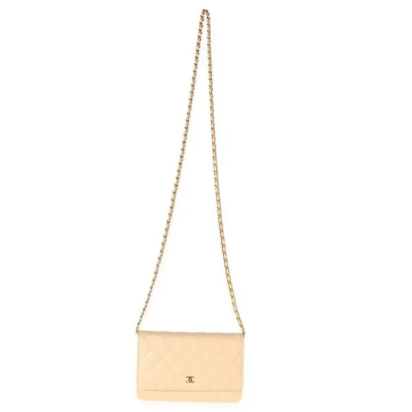 Chanel Quilted Caviar Classic Wallet On Chain
