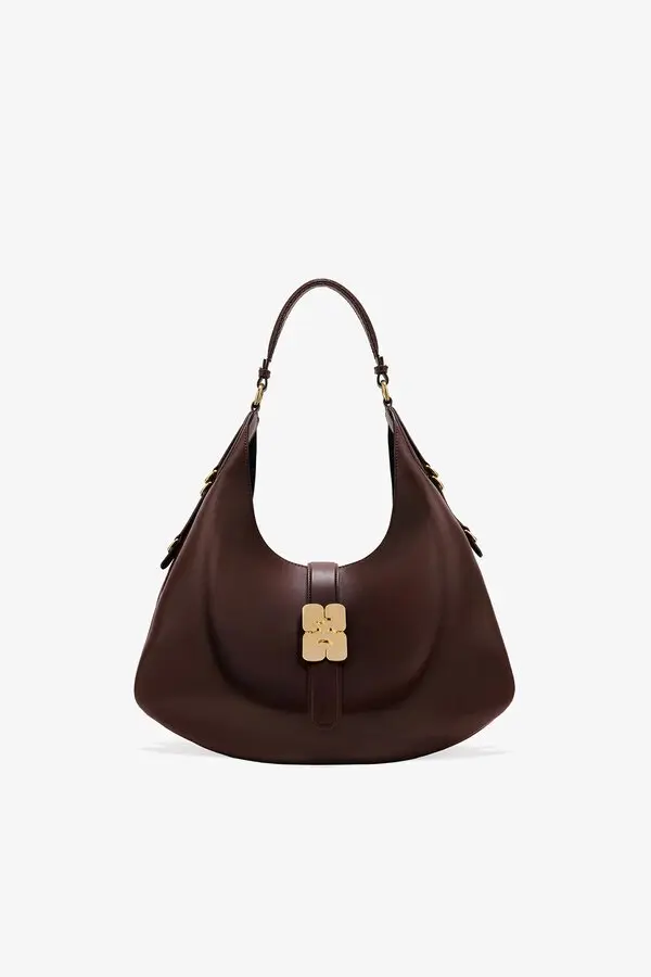 GANNI Large Kat Bag - Brown