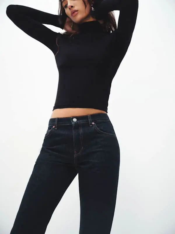 REFORMATION Greer Mid Rise Straight Long Jeans