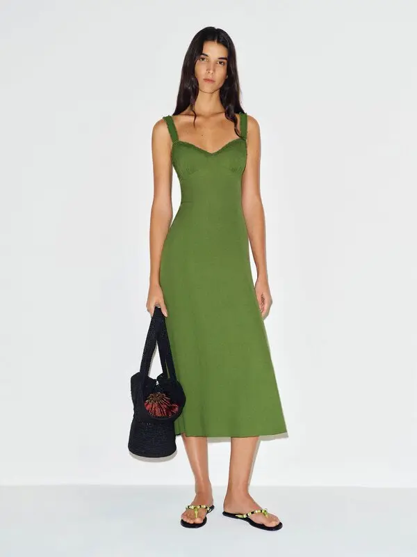 REFORMATION Tully Dress Palm