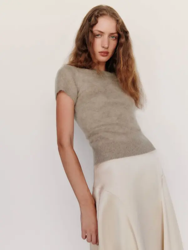 REFORMATION Darcy Brushed Cashmere T-shirt