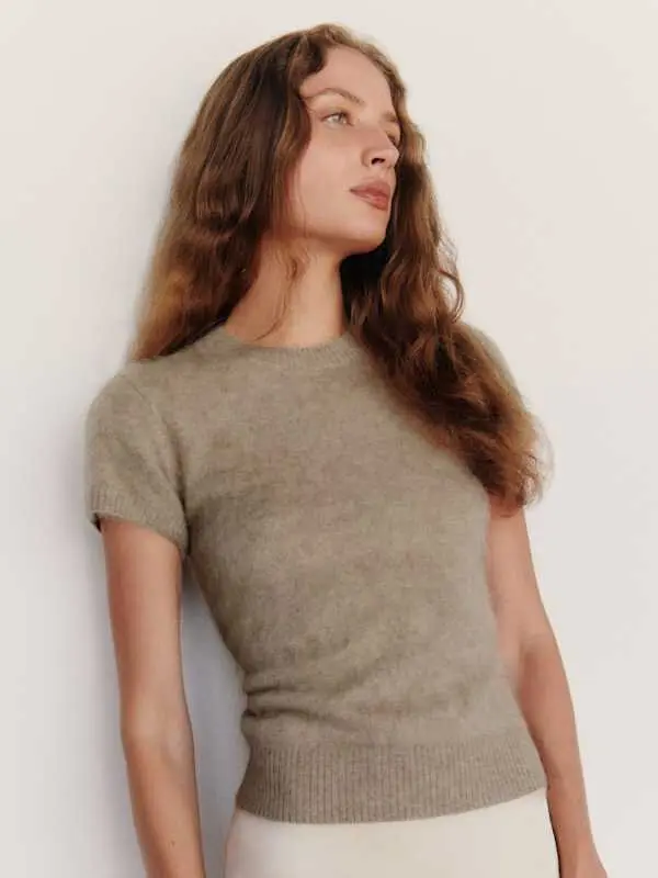 REFORMATION Darcy Brushed Cashmere T-shirt