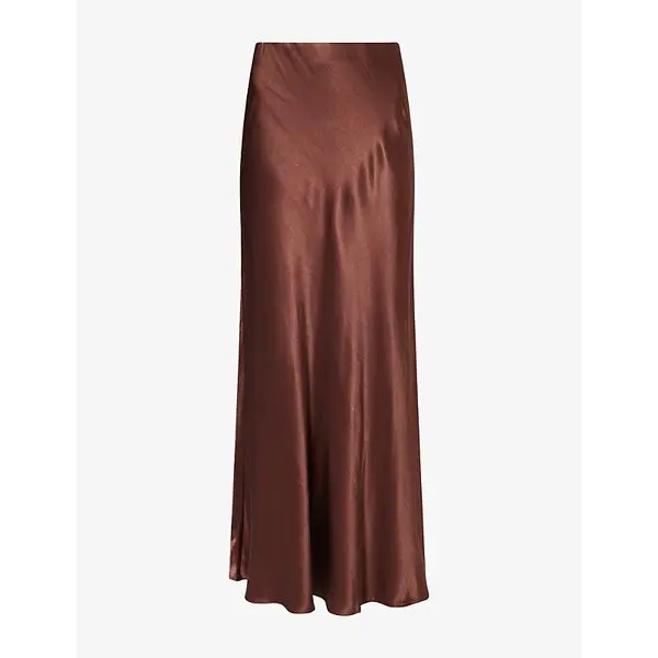 Rails Romina Bias-cut Satin Maxi Dress - Espresso