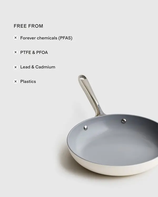 Quince Ceramic Nonstick 12" Frying Pan - Ivory