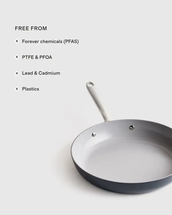 Quince Ceramic Nonstick Frying Pan Set: 10" & 12 - Navy