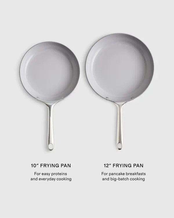 Quince Ceramic Nonstick Frying Pan Set: 10" & 12 - Navy