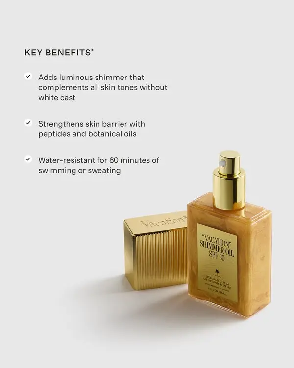 Quince Vacation Inc. Shimmer Oil Spf 30 Vacation, Skincare