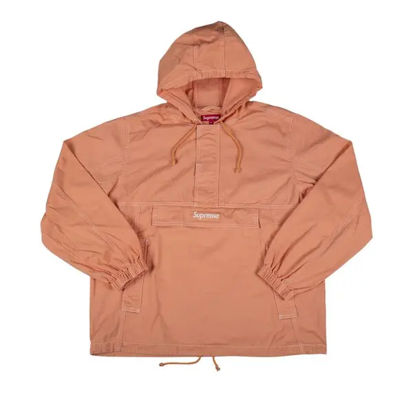 Supreme Contrast Stitch Twill Pullover 'peach