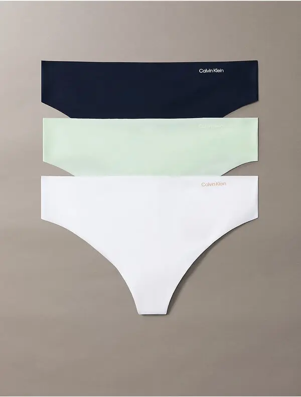 Calvin Klein Invisibles 3-pack Thong - Seafoam Wave Multi