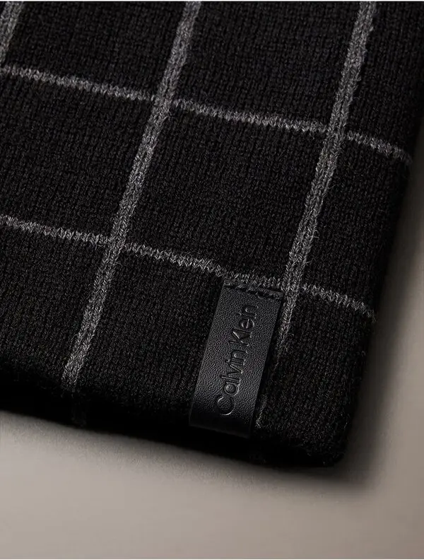 Calvin Klein Check Jacquard Beanie
