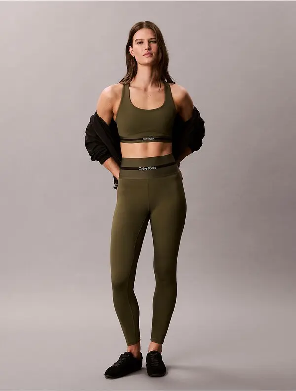 Calvin Klein Icon Sport Wide Waistband 7/8 Leggings - Fatigue