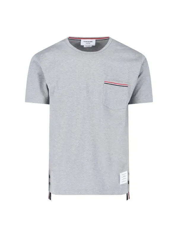 Thom Browne Short-sleeve Pocket T-shirt - Grey