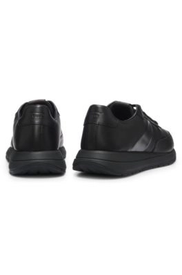 BOSS Porsche X Leather Sneakers With Perforated Details