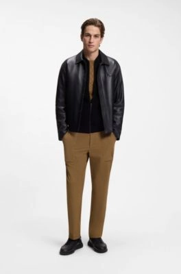 BOSS Porsche X Regular-fit Pants In Stretch Fabric