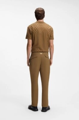 BOSS Porsche X Regular-fit Pants In Stretch Fabric