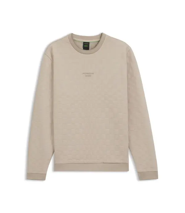 BOSS Porsche X Sweatshirt With Pasha Check Jacquard