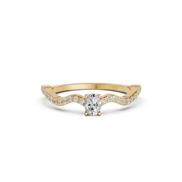 AYA FINE JEWELRY Marigold Oval Cut Lab Grown Diamond Twisted Ring In Gold - Yellow