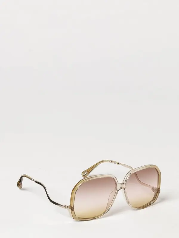 Chloé Cat-eye Butterfly Sunglasses In Acetate With Gradient Lenses - Beige