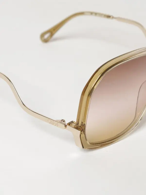 Chloé Cat-eye Butterfly Sunglasses In Acetate With Gradient Lenses - Beige